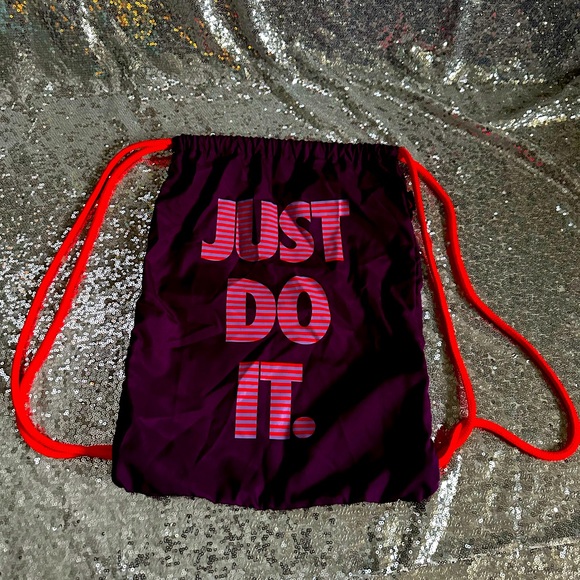 Nike | Bags | Nike Just Do It Exercise Backpack Purple And Red | Poshmark